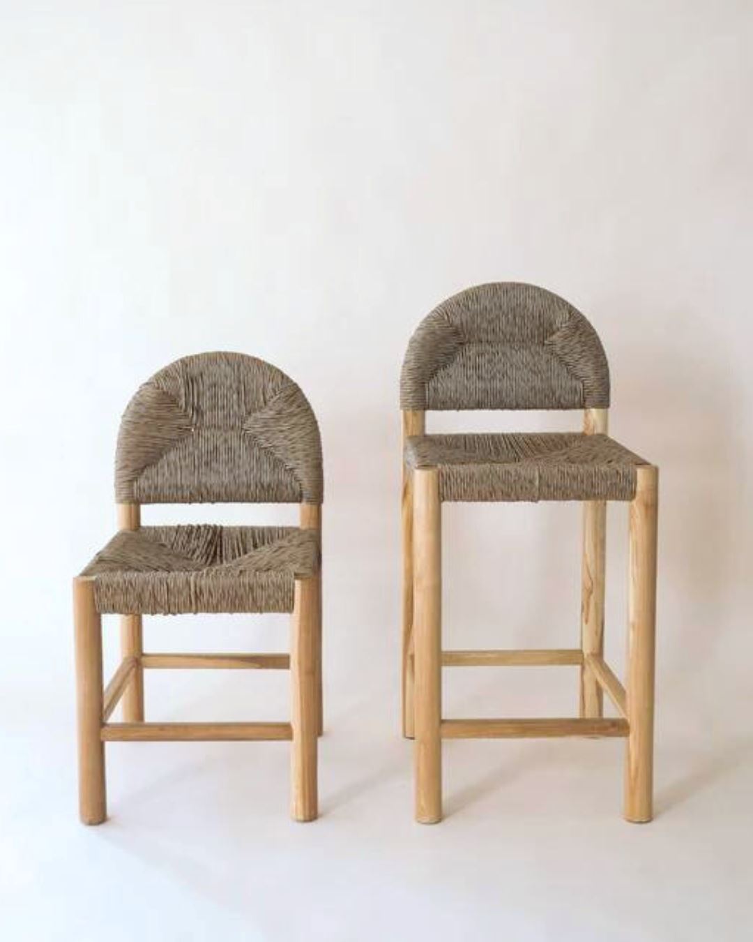 Dilly Arch Teak & Rattan Dining Chair - Custom Timber Stains, Indoor ...