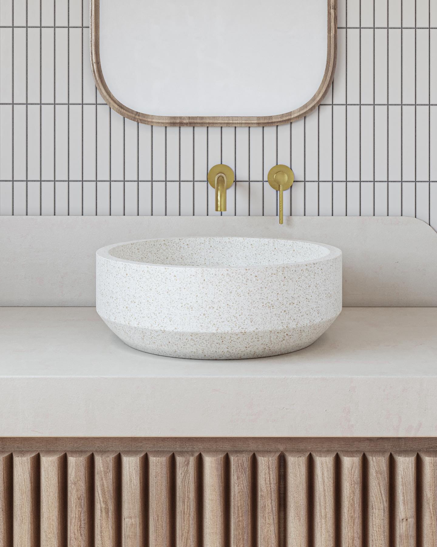 Eden Round Basin – Timeless Terrazzo Countertop Basin | 40x40x14cm ...