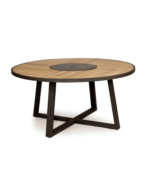 Finn Round Outdoor Dining Table - Quality Teak & Aluminum – SUN REPUBLIC