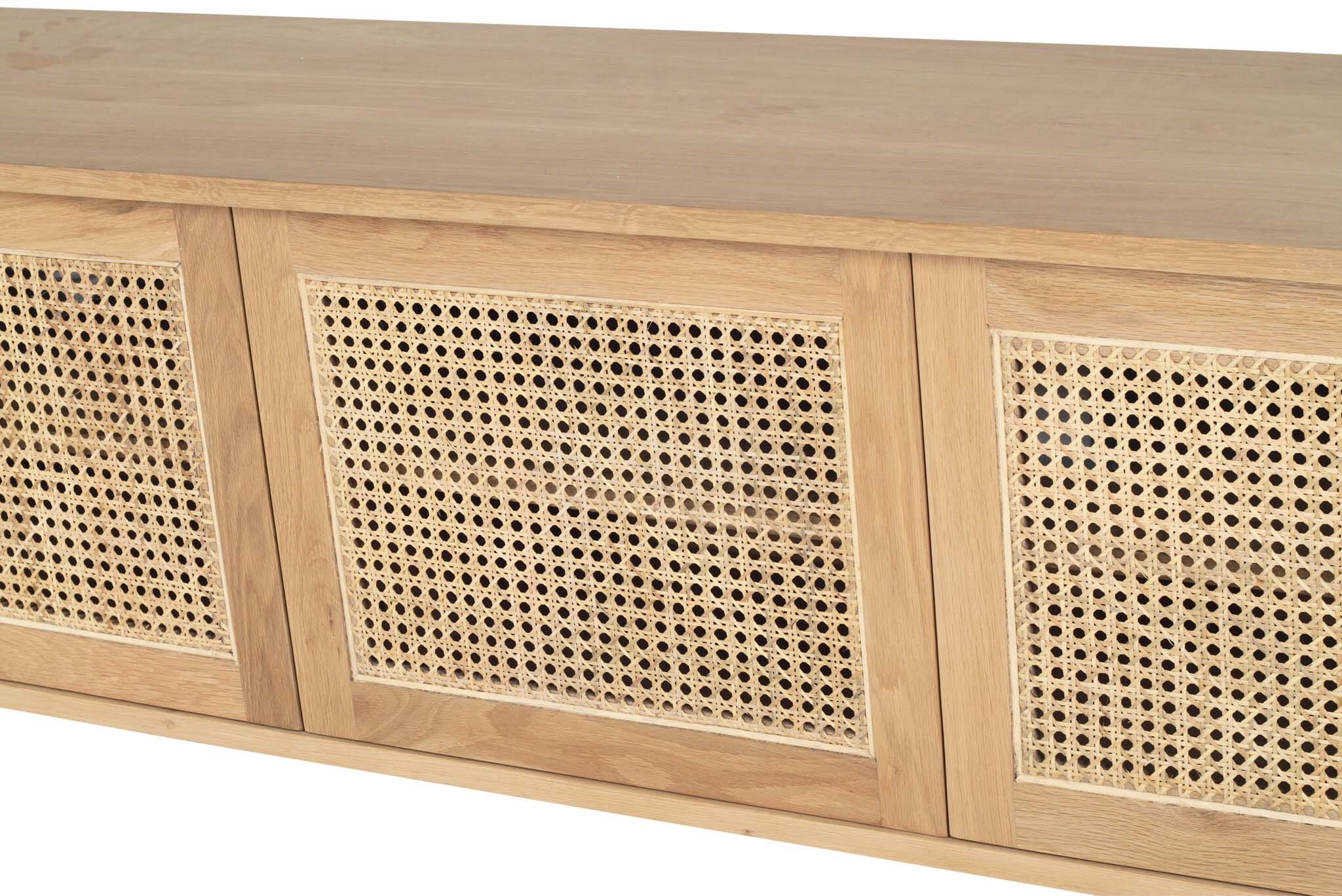 Hali Wall Mounted Curved TV Unit – Solid Oak, Floating Design – SUN ...