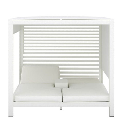 Hamilton Double Daybed Cabana Pearl White – Luxury Outdoor Cabana – SUN ...