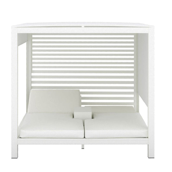 Hamilton Double Daybed Cabana Pearl White – Luxury Outdoor Cabana – SUN ...