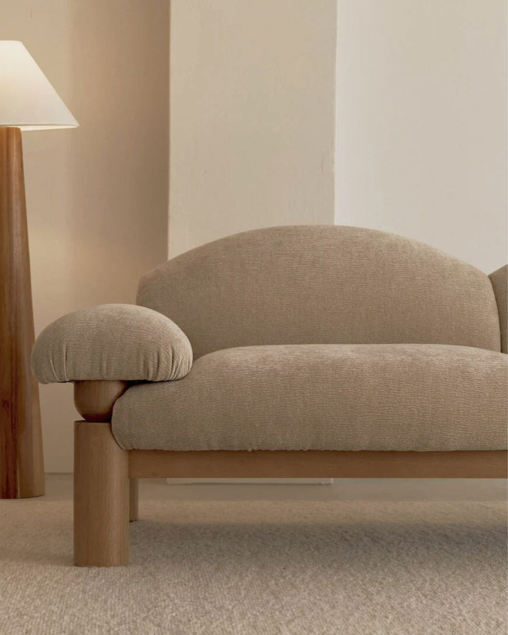Hugo Sofa in Stone – Modern Low-Profile Memphis Style – SUN REPUBLIC