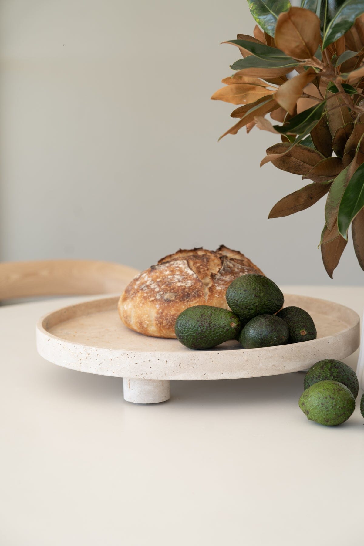 Travertine Stand – Natural Stone Display & Serving Piece – SUN REPUBLIC