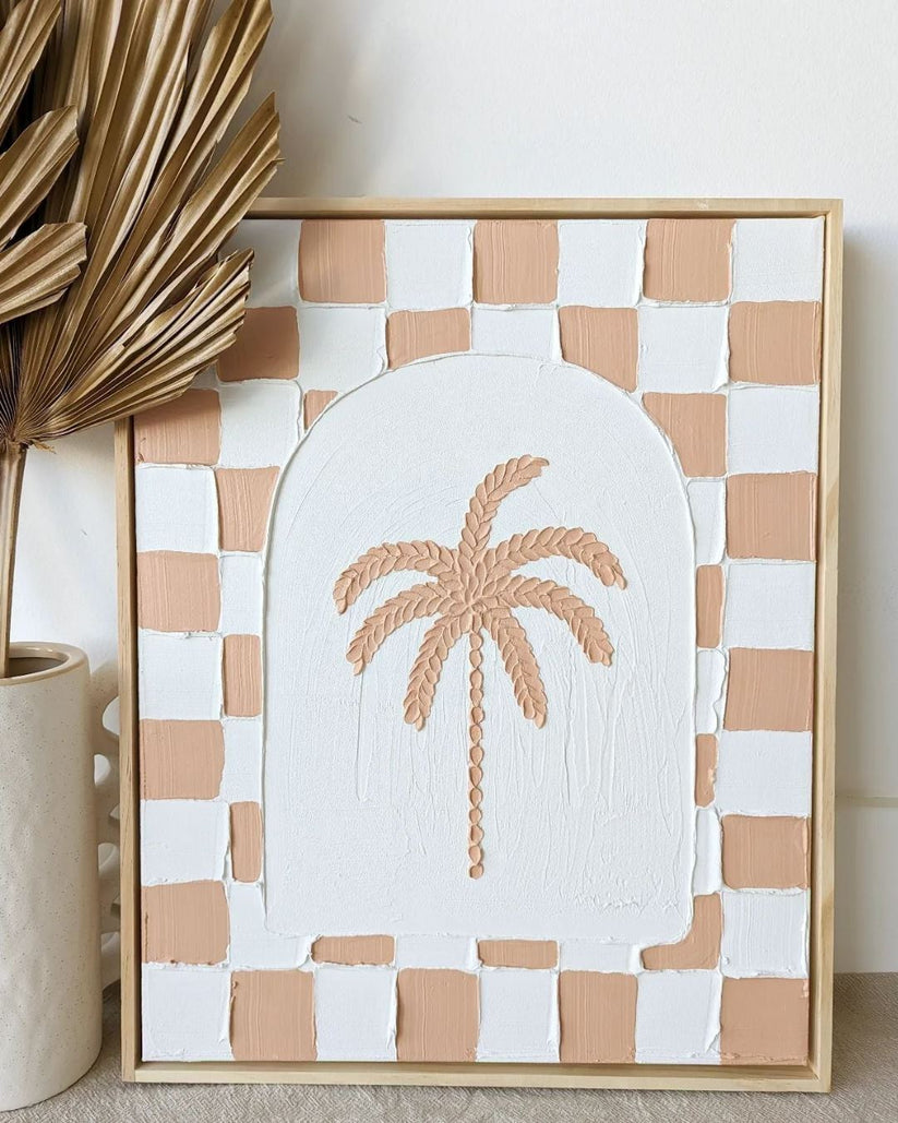 Textured Plaster Art - Check Palm – SUN REPUBLIC