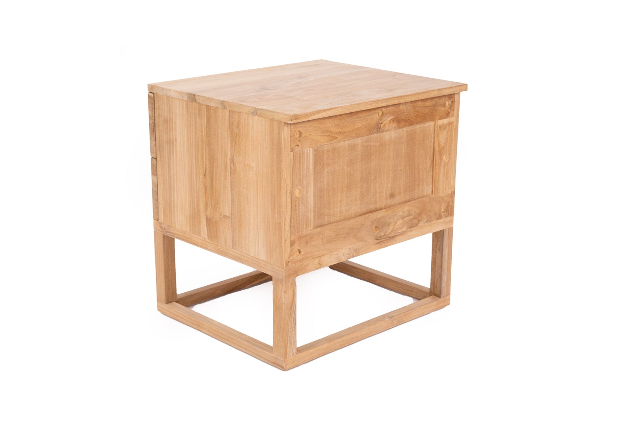 Flynn Natural Teak 2 Drawer Bedside Table – SUN REPUBLIC