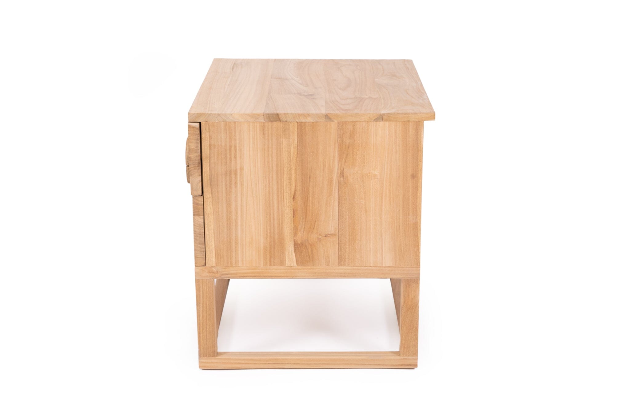 Flynn Natural Teak 2-Drawer Bedside Table | Modern Coastal Bedroom ...